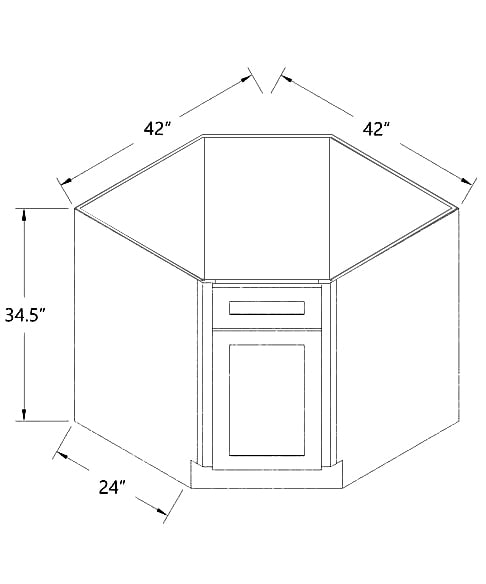 HG DSB42 - Base Diagonal Sink Cabinet