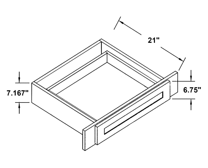 HG KD30/36 - Knee Drawer Cabinet