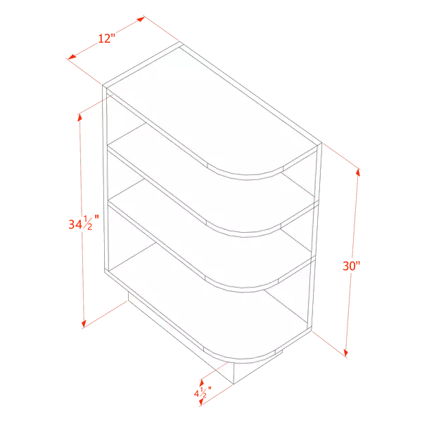 HB BES12/L - Base End Shelf Cabinet